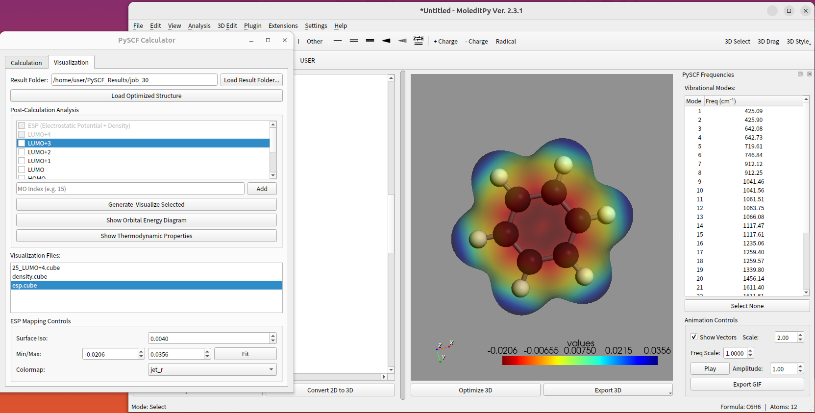 MoleditPy PySCF Calculator Plugin | moleditpy_pyscf-calculator